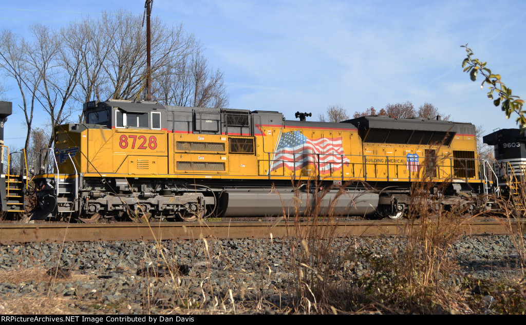 UP SD70ACe 8728 in Morrisville